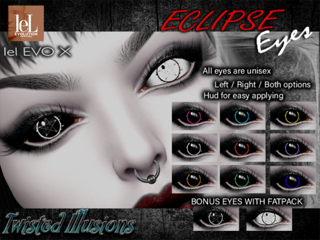 Second Life Marketplace - ++TI++ LeL EVO/X Eclipse Eyes Fatpack (ADD me to unpack)